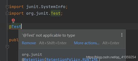 Test Not Applicable To Type Junit测试test Not Applicable To Type Csdn博客
