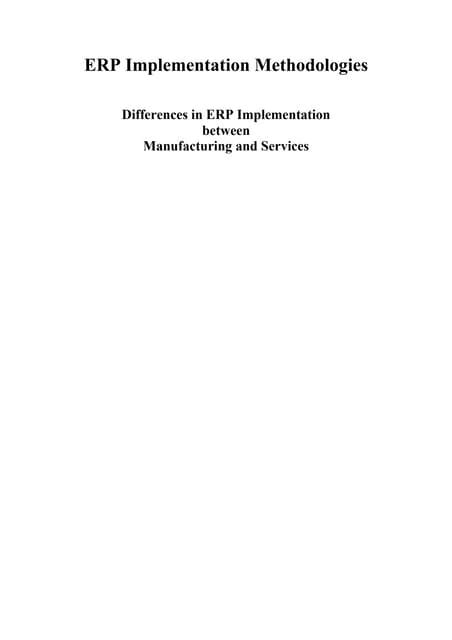 Erp Implementation Methodologies Ph D Book Pdf