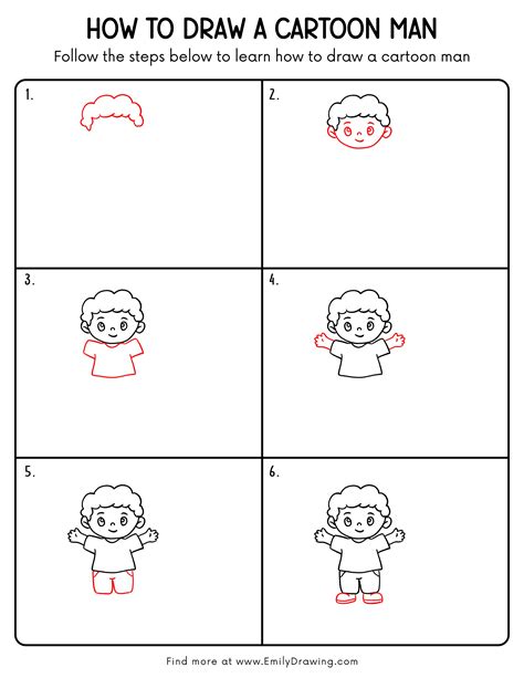 How To Draw A Cartoon Man Emily Drawing