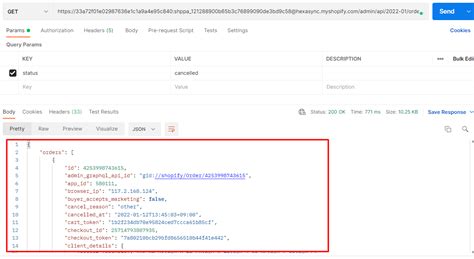 shopify api 2025 how to cancel an order and retrieve a list of