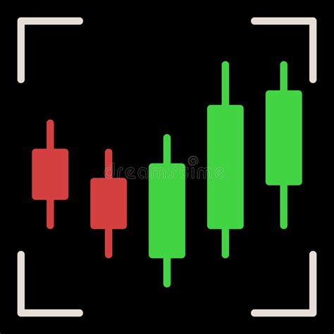Candlestick Chart Analysis Vector Crypto Trading Colored Icon Or Logo Element Stock Vector
