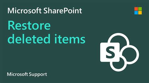 how to restore deleted items on sharepoint microsoft youtube