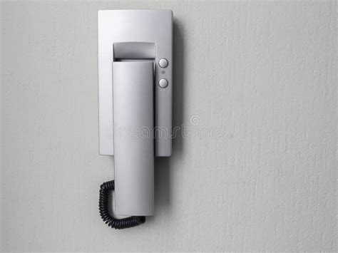 Intercom Receiver On A Light Colored Wall Stock Image Image Of House Home 363505401