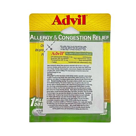 Advil Allergy And Congestion Relief 1 Tablet Landr Eshop