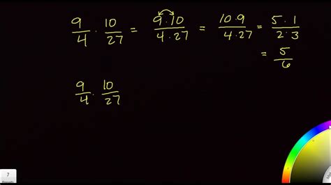 Multipling Fractions Part 2 Youtube