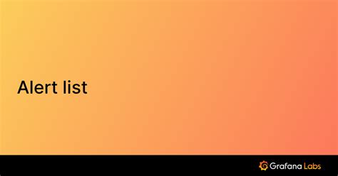 alert list grafana documentation