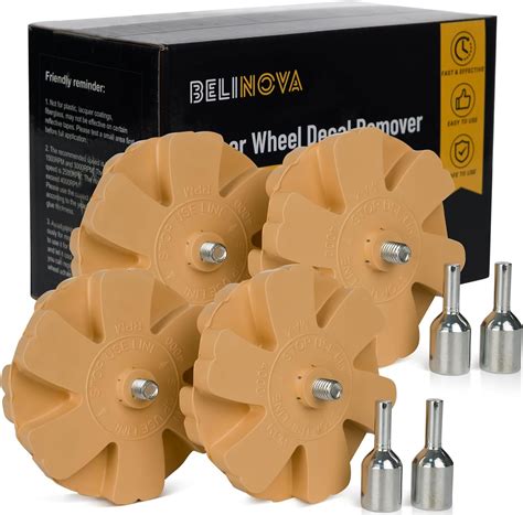 Belinova 4 Pack 3 5 Inch Eraser Wheel Decal Remover Eraser Wheel