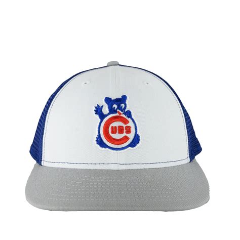 Chicago Cubs Grey Waving Bear New Era 9fifty Low Profile Mesh Back Hat Clark Street Sports
