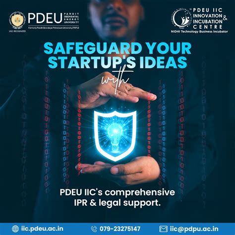 Protect Your Startups Ip With Pdeu Iic Pdeu Innovation And Incubation Centre Posted On The