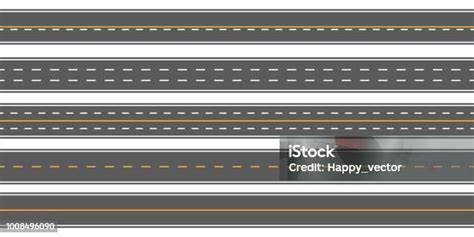 수평 직선 원활한도 투명 한 배경에 고립의 크리에이 티브 벡터 일러스트 아트 디자인 현대 아스팔트 반복적인 고속도로 도 아스팔트 고속도로 거리 원활한 요소 곧은에 대한 스톡