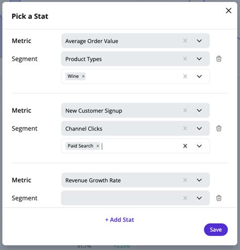 the multi metric widget