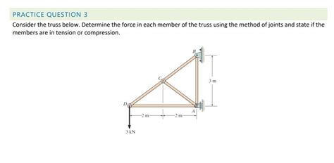 Solved Practice Question 3consider The Truss Below