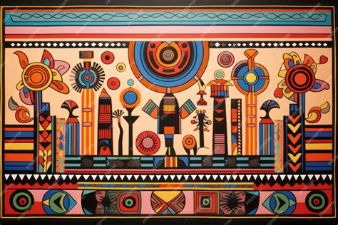 Premium Photo Ndebele Art Border Exploring The Vibrant Legacy Of