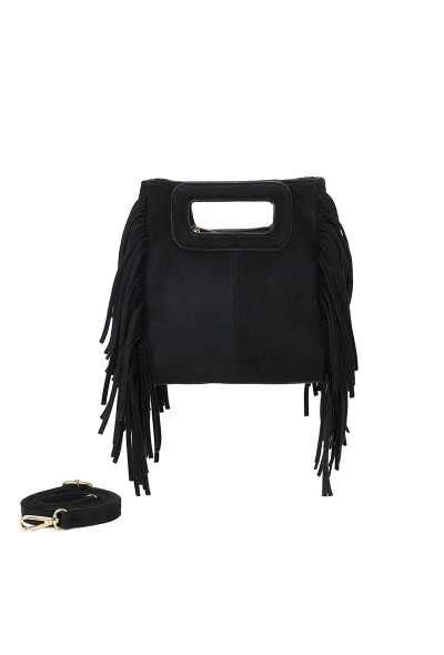 Sac à Main Franges Effet Suédine Landm