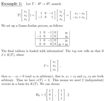 Solved Kernel And Range Of Linear Transformation I Dont