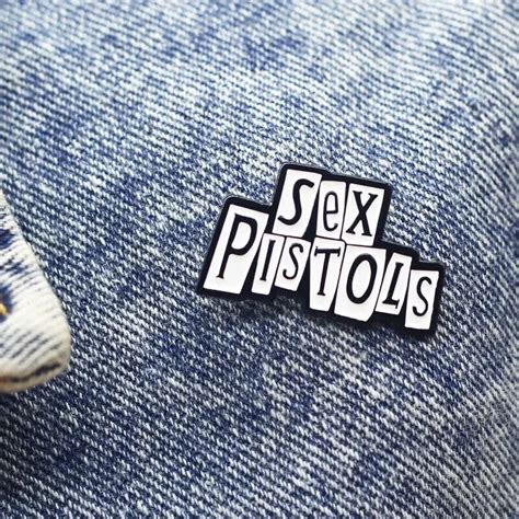 Sex Pistols Blocks Logo Enamel Lapel Pin Pinback Punk Rock Fashion