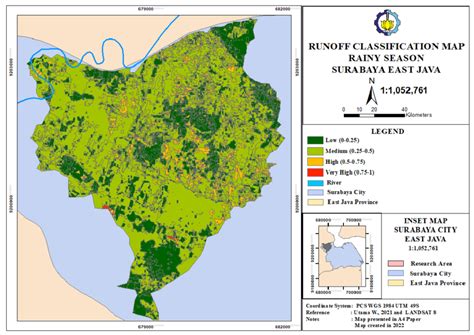 Runoff Map Of Rainy Season The Average Score Runoff Value Has Increased Download Scientific
