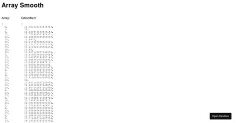 Array Smooth Codesandbox
