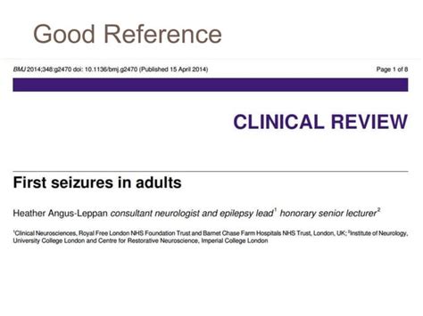 First Seizure Study Scgh Ppt