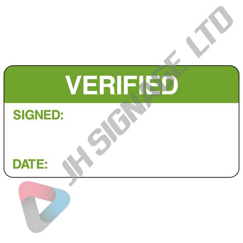 Verified Labels Jh Signage