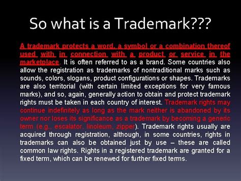 Understanding Trademarks We Will Be Looking At What
