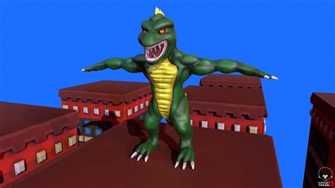 3d Model Stylized Lizzie From Rampage Cgtrader