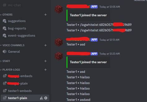Discordsrv Player Chat Logs Gallery