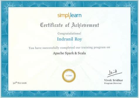 apache spark and scala project certificate pdf