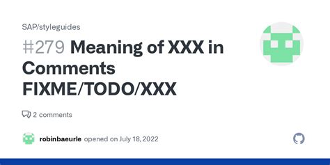 Meaning Of Xxx In Comments Fixmetodoxxx · Issue 279 · Sap