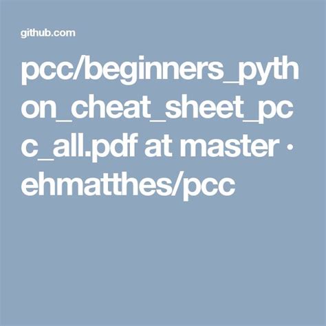 beginner s python cheat sheet