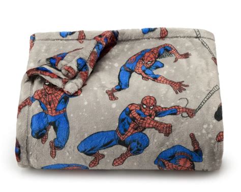 The Big One Throw Blanket Gray Spider Man Marvel Plush Over Sized 60 X