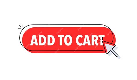 Premium Vector Add To Cart Button With Cursor Pointer Click Vector