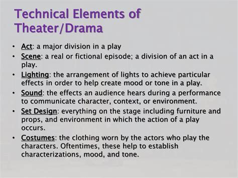 Ppt Elements Of Theaterdrama Powerpoint Presentation Free Download