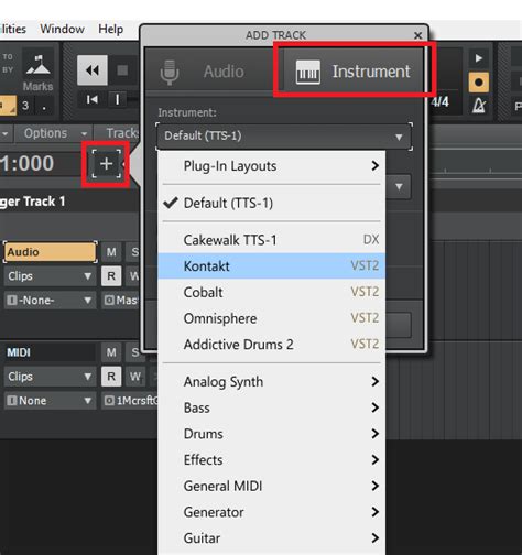 Adding Instruments Instruments And Effects Cakewalk Discuss The
