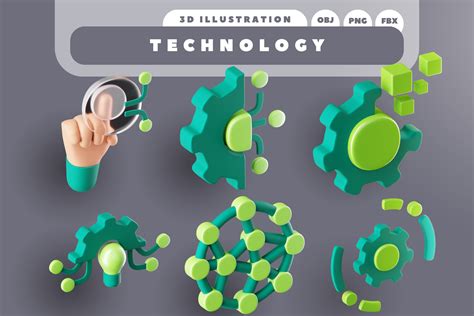 Premium Technology 3d Illustration Pack From Industry 3d Illustrations