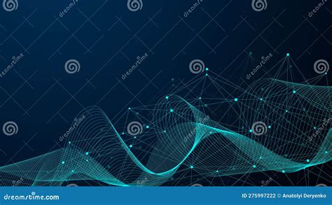 Technology Abstract Lines And Dots Connection Background Connection