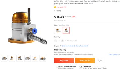 High Precision HLTNC CNC Tool Length Sensor CNC Router Info