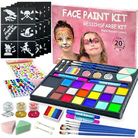 [descuento 2024] Uraqt Pintacaras Infantil 15 Colores Uv Fluorescente