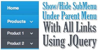 Show Hide SubMenu Under Parent Menu With All Links Using JQuery EXEIdeas Let S Your Mind Rock