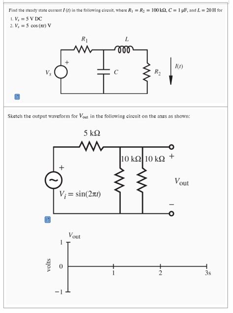 Solved Find The Steady State Current I In The Following Chegg