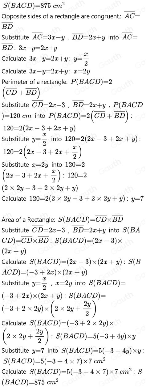 Solved The Figure Shows A Rectangle With Its Length And Breadth As Indicated Given That The