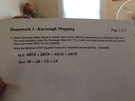 solved draw karnaugh maps below to reduce each of the