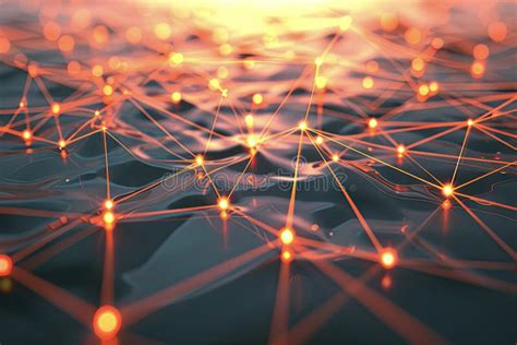 3d Depiction Illustrates Expanding Business Network Detailed Nodes