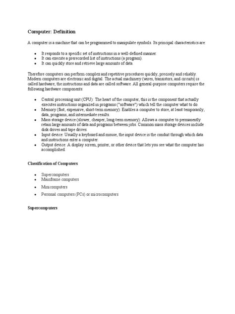 types of computer pdf personal computers mainframe computer