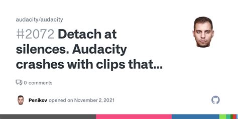Detach At Silences Audacity Crashes With Clips That Trimmed And Overlapped Issue