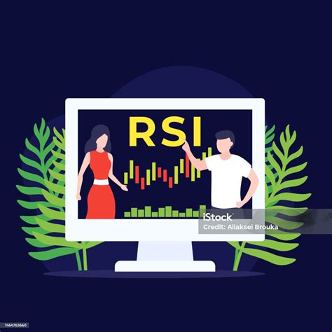 Rsi Trading Indicator Vector Illustration With People Stock Illustration Download Image Now