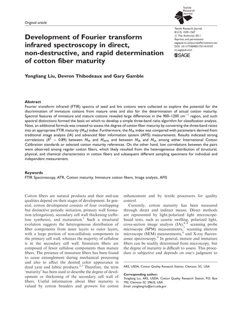 Pdf Development Of Fourier Transform Infrared Spectroscopy In Direct Non Destructive And