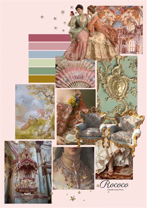 Rococo Color Palette ภาพประกอบ การออกแบบ การตกแต่งห้อง