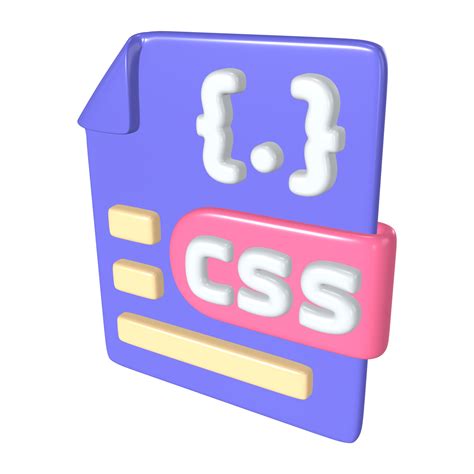 Css File 3d Illustration Icon 45552311 Png