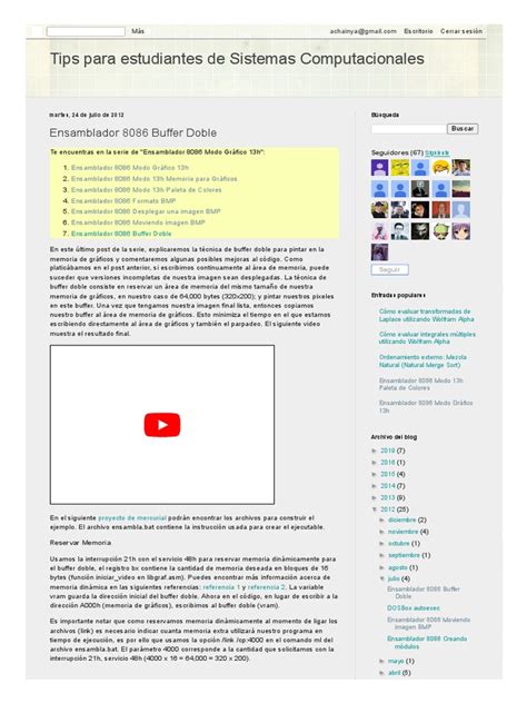 ensamblador 8086 buffer doble descargar gratis pdf almacenador